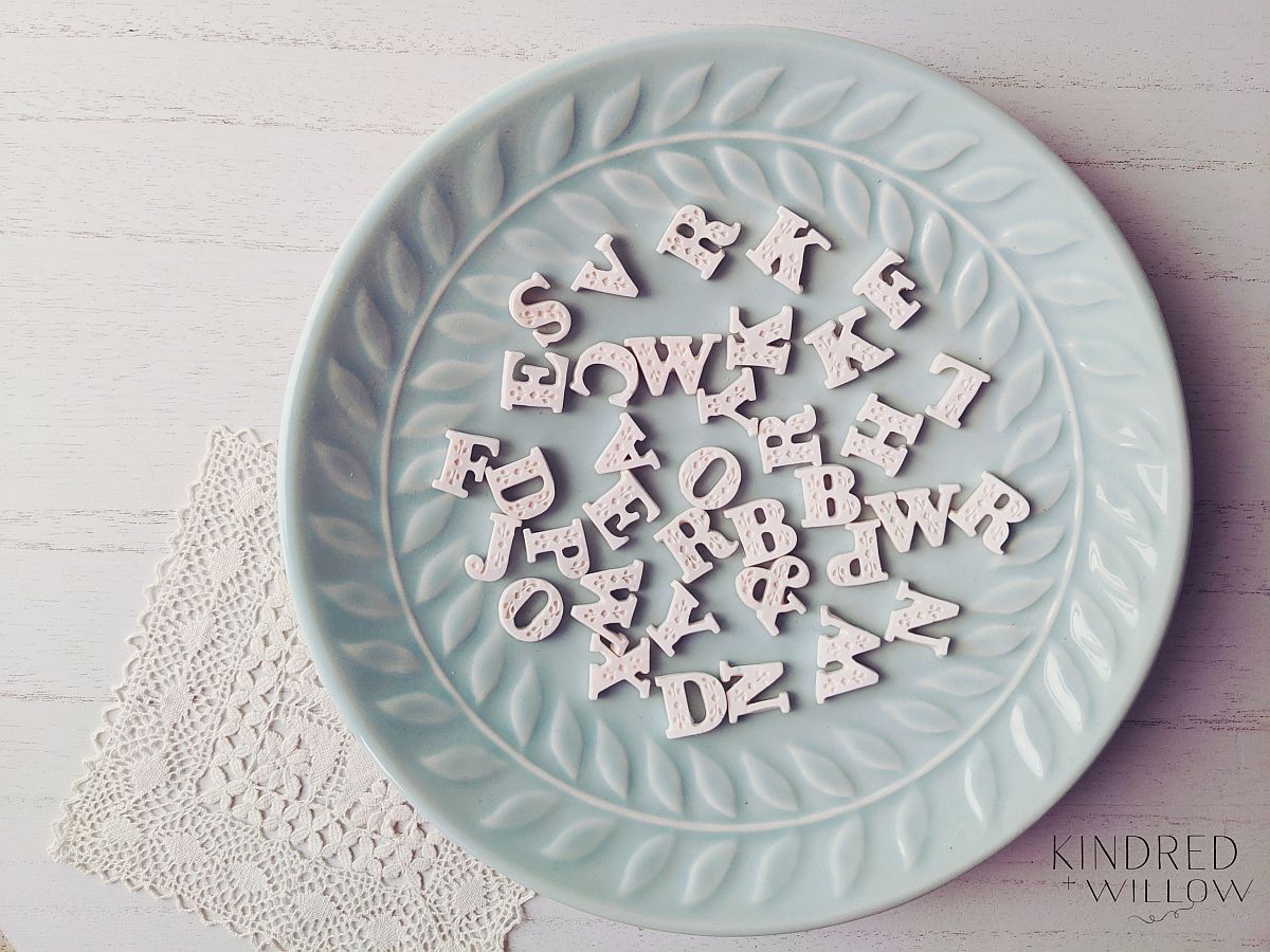 Make Polymer Clay Letter Tiles to Use for Craft or Play - Kindred + Willow