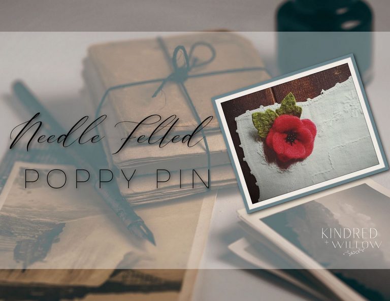 How to Make a Needle Felted Poppy Pin ~ Remembrance Poppy Pin - Kindred ...