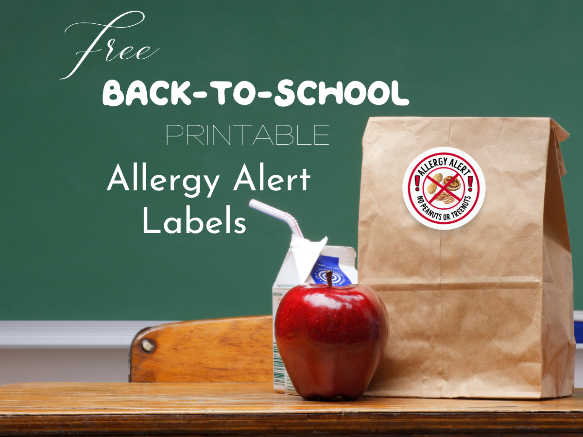 FREE PRINTABLE: Allergy Alert Stickers - Kindred + Willow