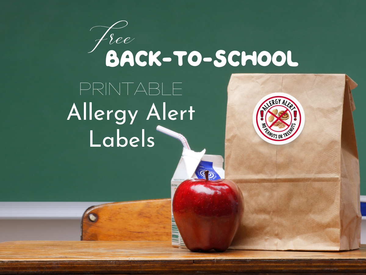 FREE PRINTABLE: Allergy Alert Stickers - Kindred + Willow