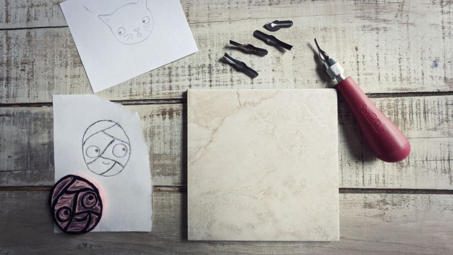 Halloween Printmaking With Linocut Stamps - Kindred + Willow