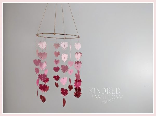 How to Make a Paper Heart Mobile - Kindred + Willow